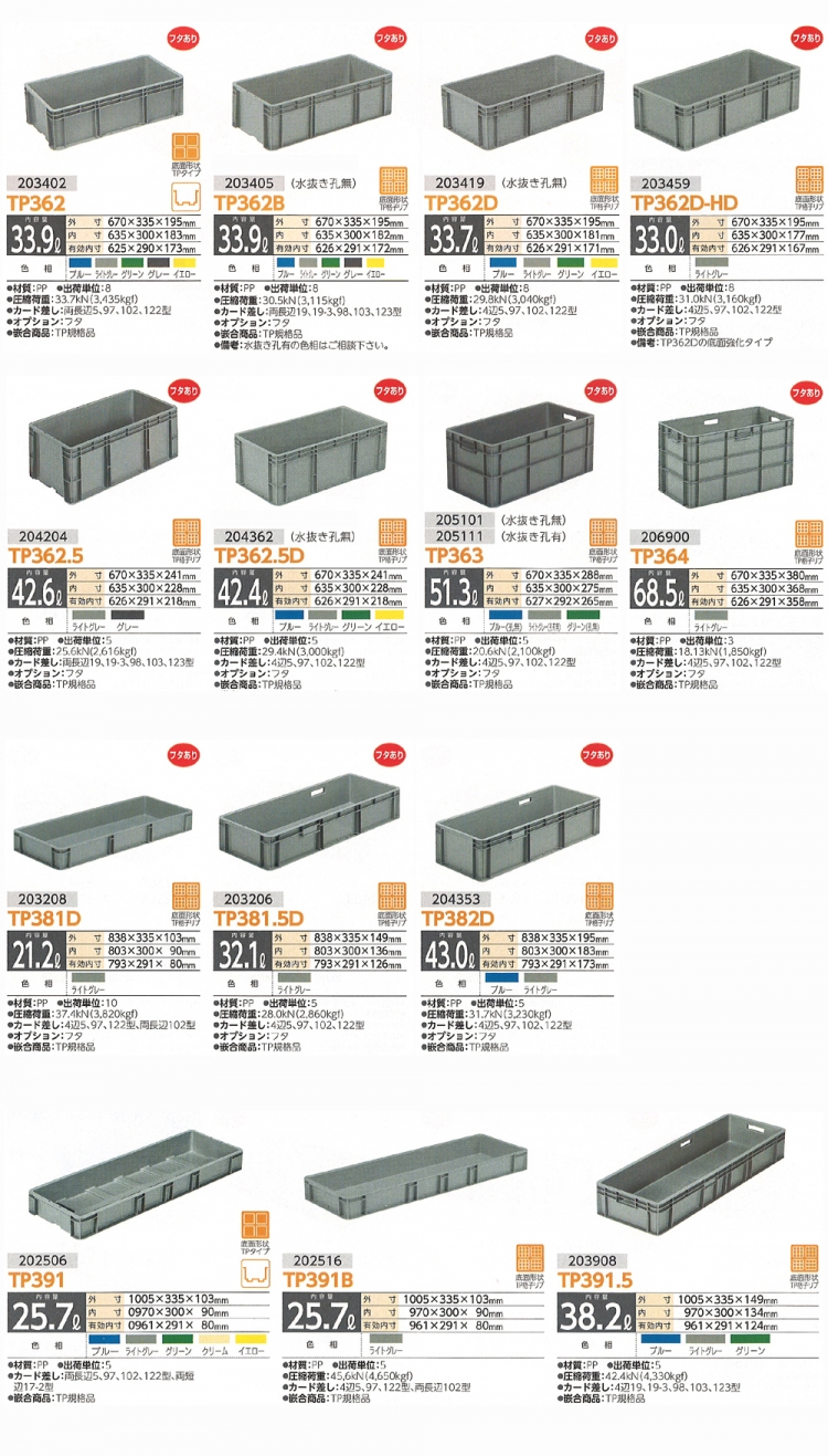 TPシリーズ TP362～TP391.5 - 包装資材・食品容器のパックウェブ.ビズ